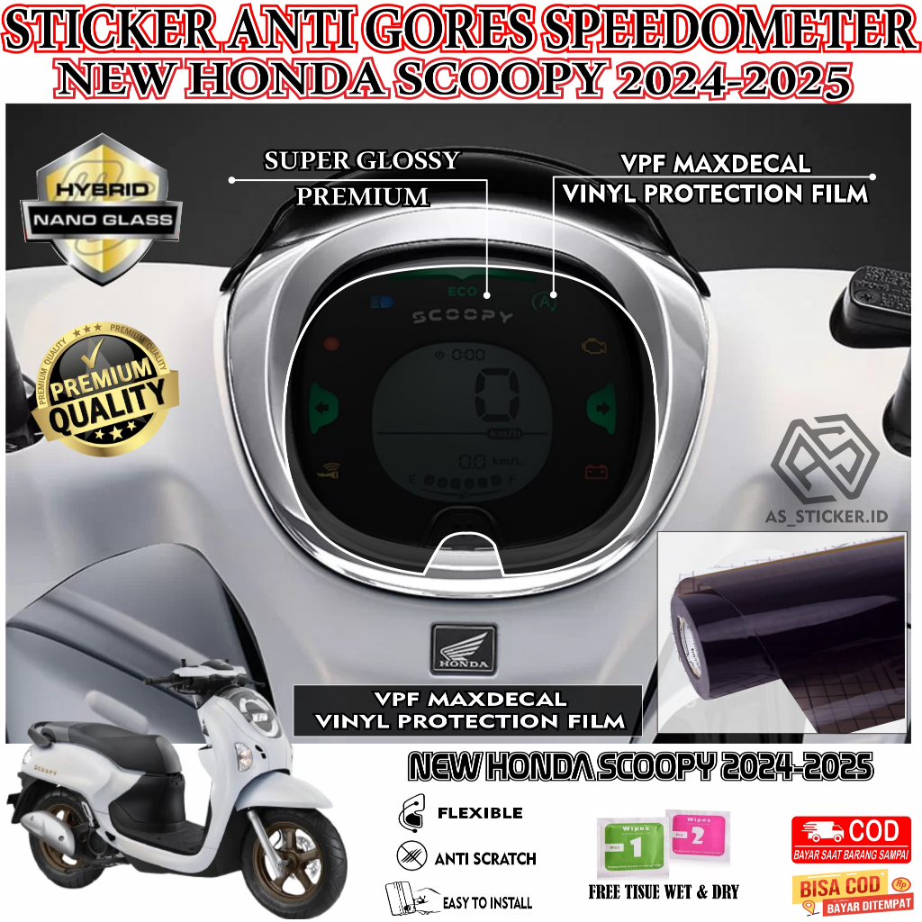 Jual STICKER ANTI GORES SPEEDOMETER NEW HONDA SCOOPY 2025 STICKER VPF ...