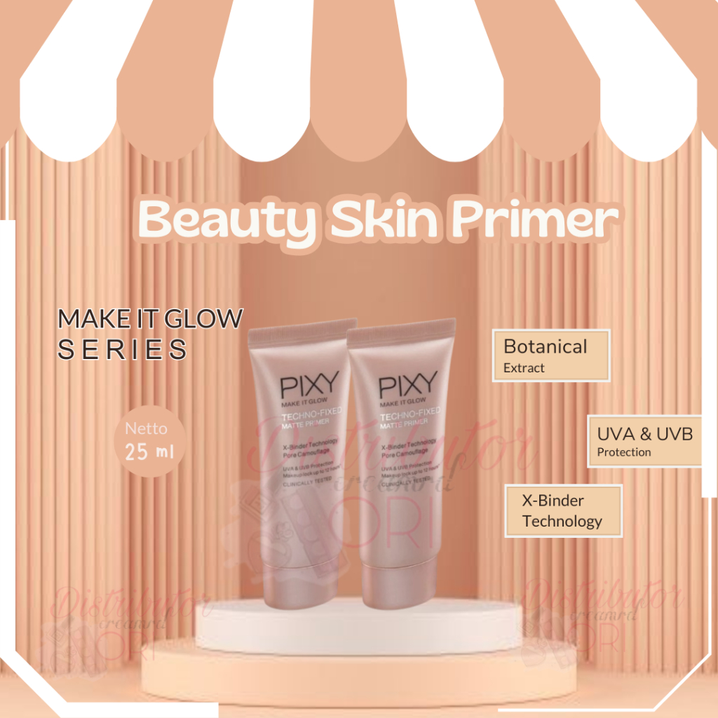 Jual Pixy Make It Glow Beauty Skin Primer | Pixy Make It Glow Techno Fixed Matte Primer | Shopee ...