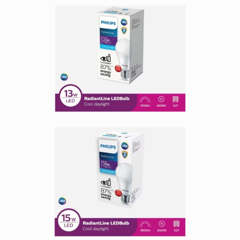 Jual Philips Lampu LED Bulb Radiantline 13W 15W 6500K Putih | Shopee ...