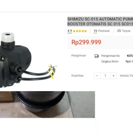 Jual SHIMIZU SC-015 AUTOMATIC PUMP PRESSURE CONTROL POMPA BOOSTER OTOMATIS SC 015 SC015 | Shopee ...