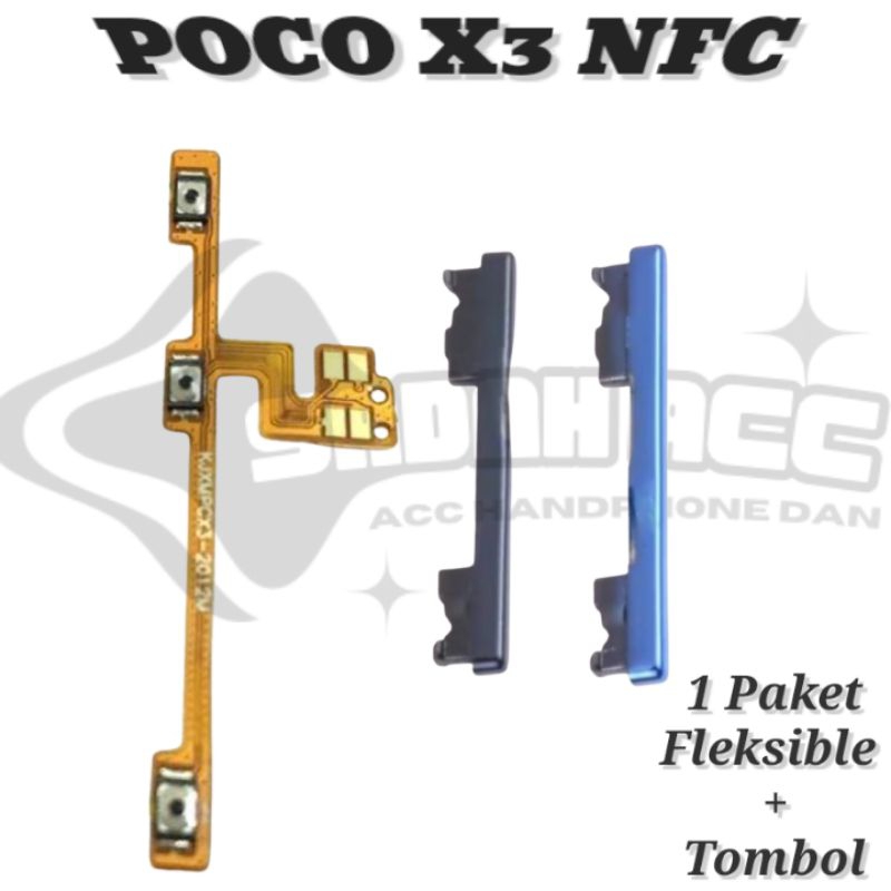 Jual Tombol set POCO X3 NFC Original 100% Flexible On Of + Volume | Shopee Indonesia