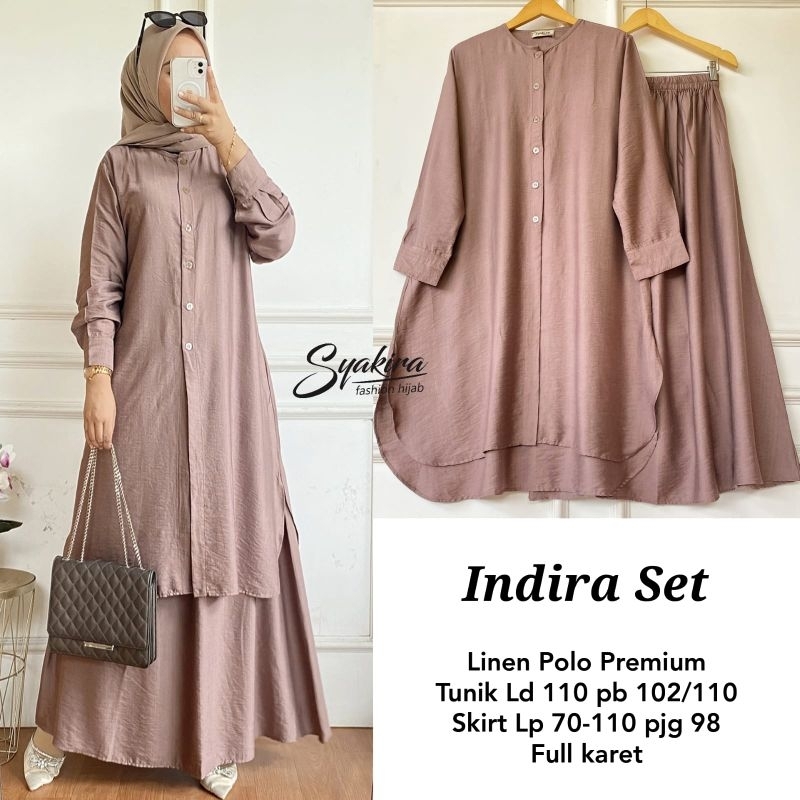 Jual Indira set Bahan linen polo premium Alika set# Nira# Drena set by ...
