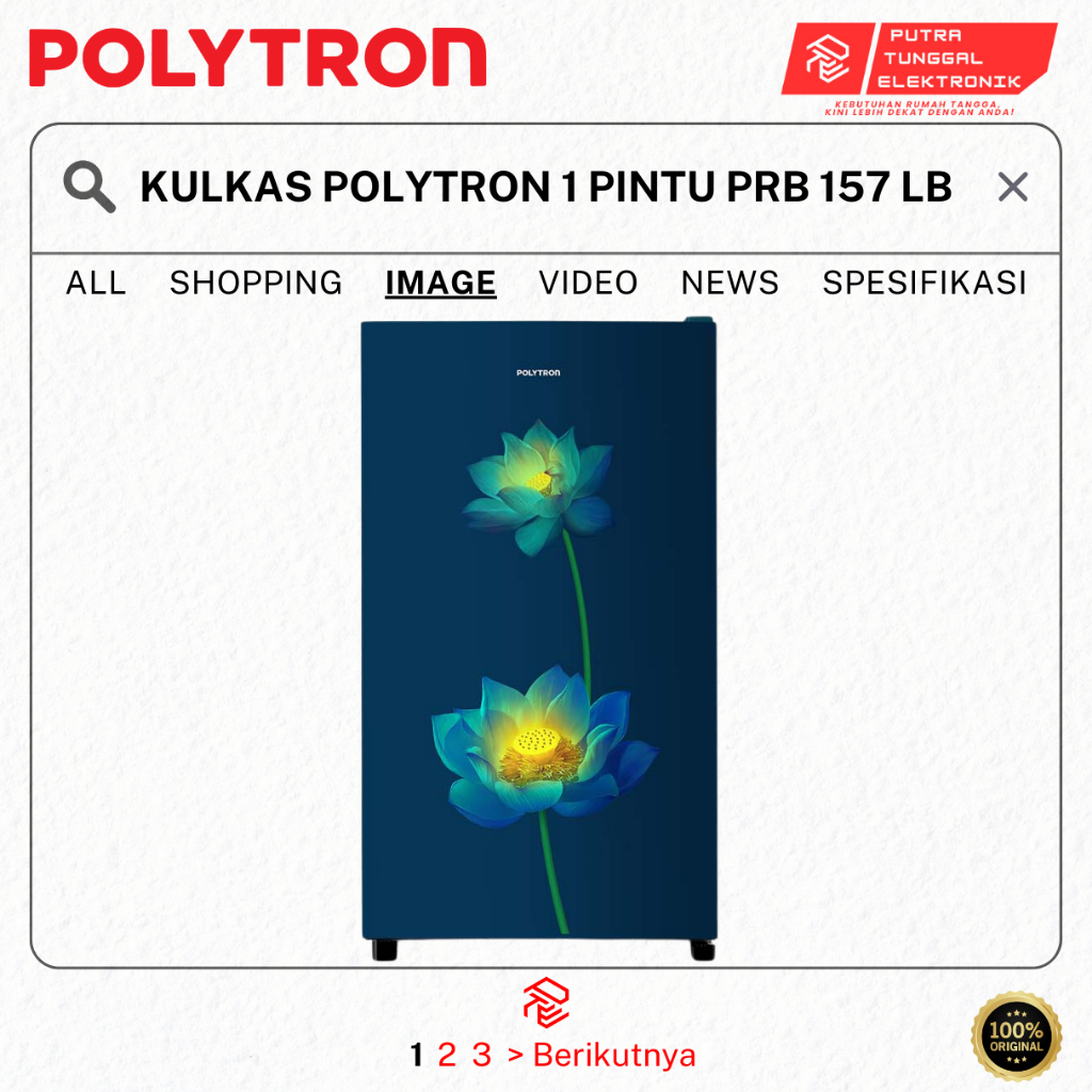 Jual KULKAS POLYTRON 1 PINTU PRB 157 LB PRODUK 100% ORIGINAL POLYTRON ...