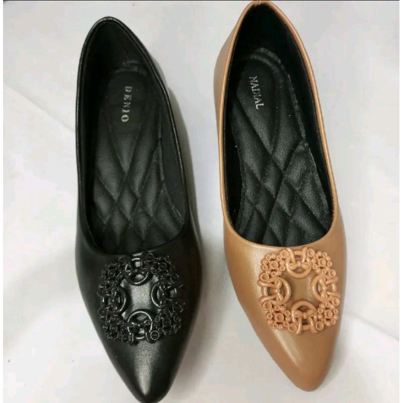 Jual SEPATU PANSUS BUNGA TEBAL KERJA HAK 3 CM | Shopee Indonesia