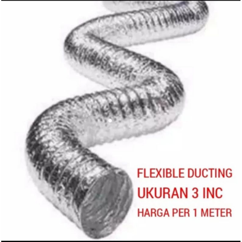 Jual Flexible ducting 3 inch / flexible pipa exhaust,Laundry, cooker ...