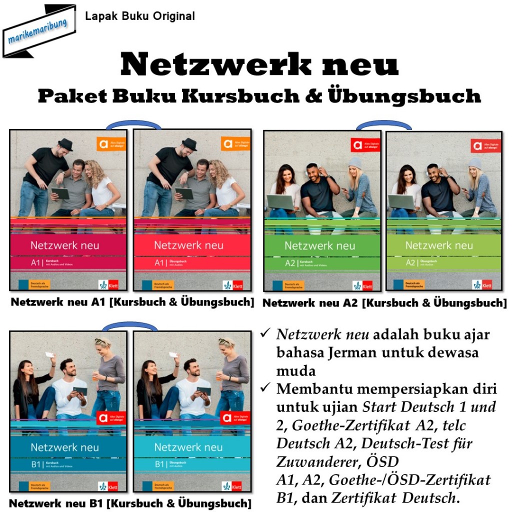 Jual Netzwerk neu [Paket Buku Kursbuch dan Übungsbuch] | Shopee Indonesia