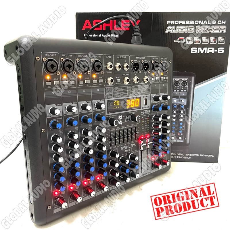Jual Mixer Ashley SMR 6 Original 8 Channel Bluetooth Smr6 smr6 Mixing 8 ...