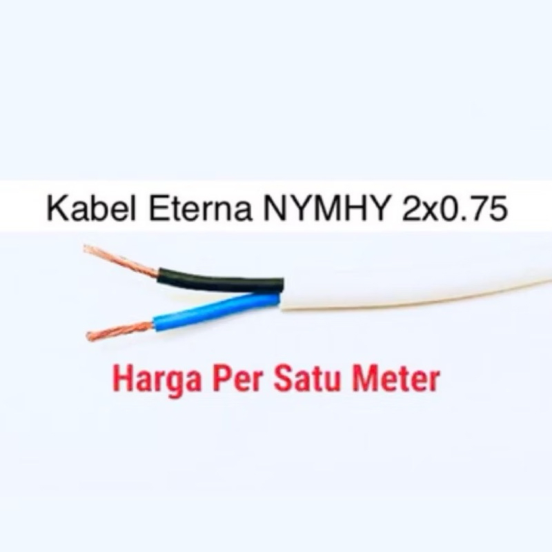 Jual KABEL LISTRIK ETERNA NYMHY 2X0.75 SERABUT PAKET METERAN KABEL LISTRIK ETERNA | Shopee Indonesia