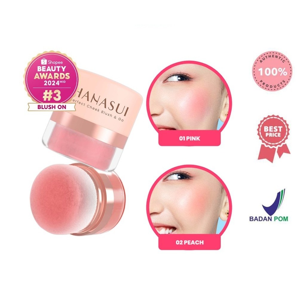 Jual HANASUI Perfect Cheek Blush & Go Powder 2.5g - Blush On | Shopee ...