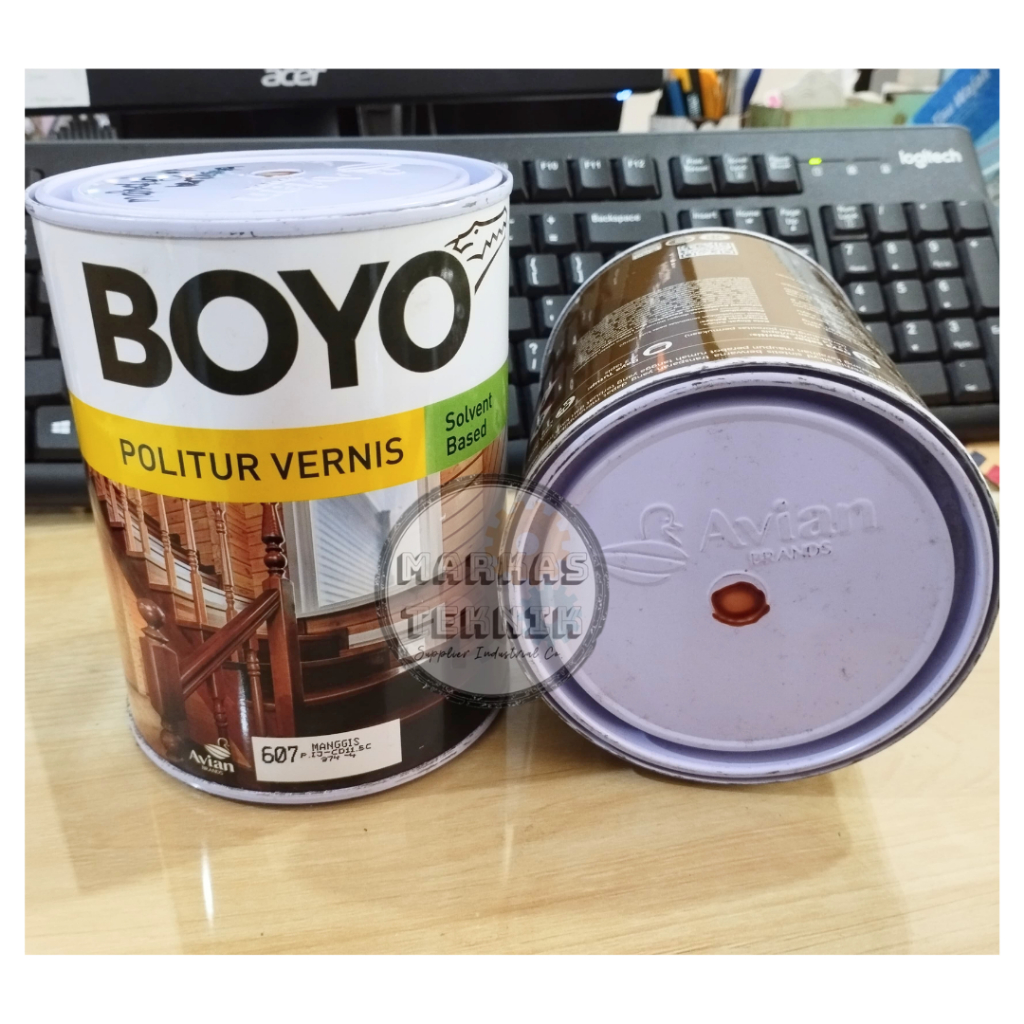 Jual Cat Politur Vernis Kayu BOYO AVIAN 1 L 607 MANGGIS / BOYO Cat Kayu ...