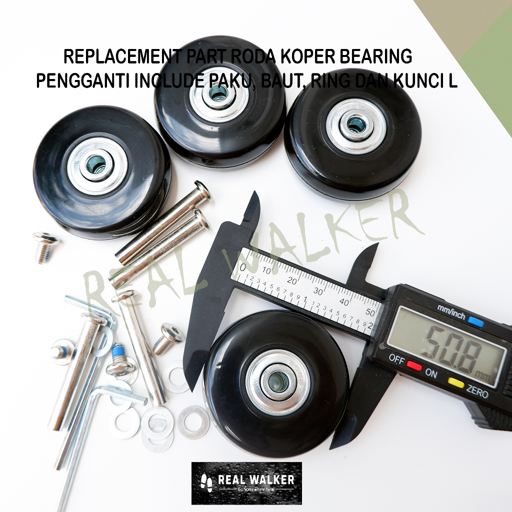 Jual RODA KOPER PENGGANTI DIAMETER 50MM RODA BEARING BAHAN PU KARET ...