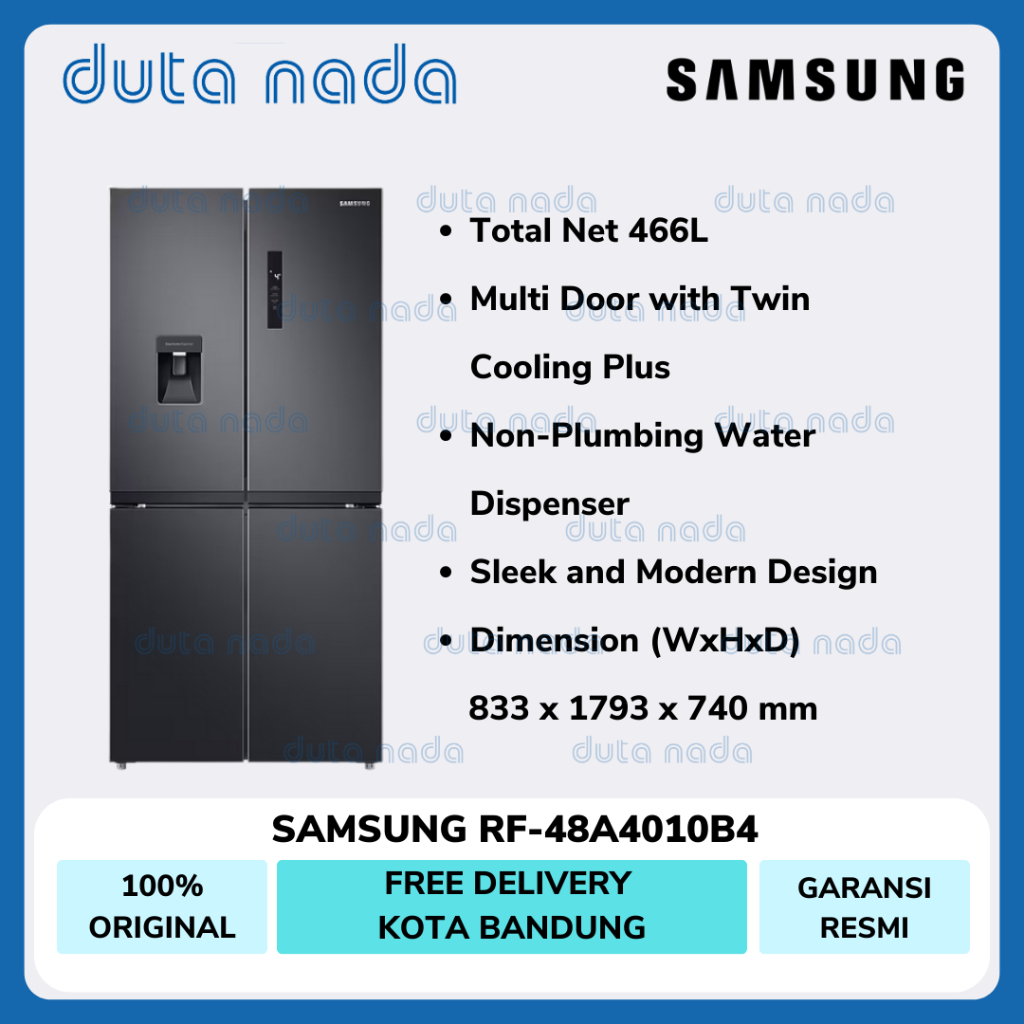 Jual SAMSUNG Kulkas Multidoor Dengan Water Dispenser RF48A4010B4 / RF ...