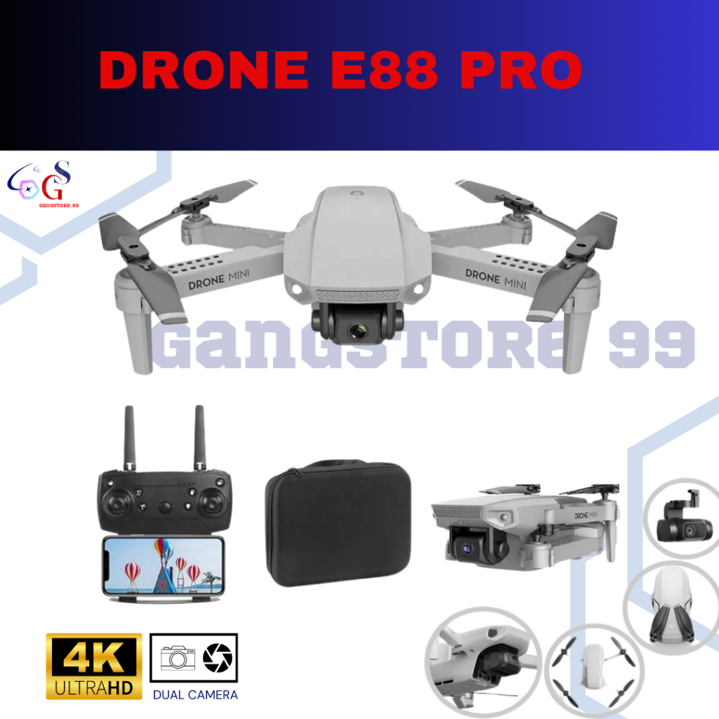 Jual DRONE E88PRO, DRONE 4K HD, Smart Drone E88 Pro 4k HD Camera Shoot ...