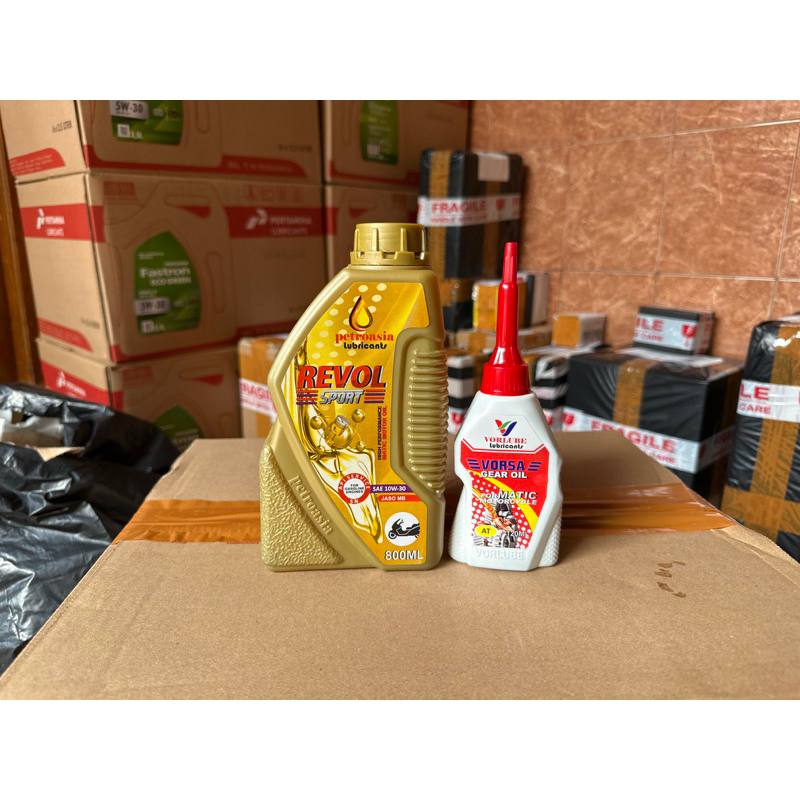 Jual Paket Ganti Oli Motor Matic Revol Sport 800 Ml & Oli Gear 120 Ml ...