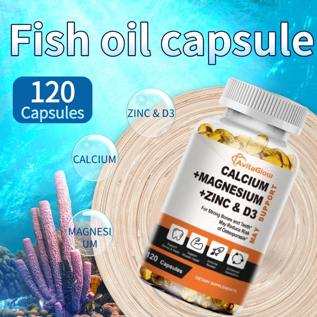 Jual Healthy fish oil AvitaGlow minyak ikan Kalium Magnesium Zinc & D3 ...