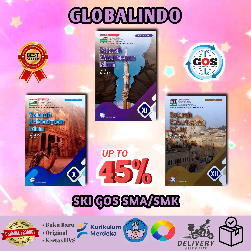 Jual Buku Siswa Pendamping SKI ( Sejarah Kebudayaan Islam ) KMA 450 Kelas 10,11,12 SMA/MA ...