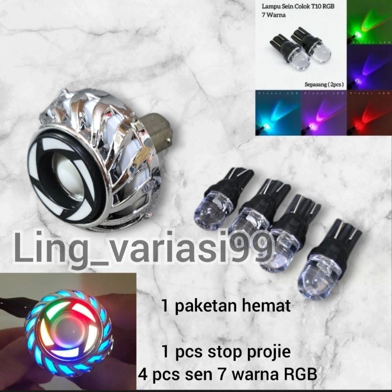 Jual PROMO LAMPU SEN 7 WARNA - LAMPU SEN 7 WARNA T10 COLOK KEDAP KEDIP ...
