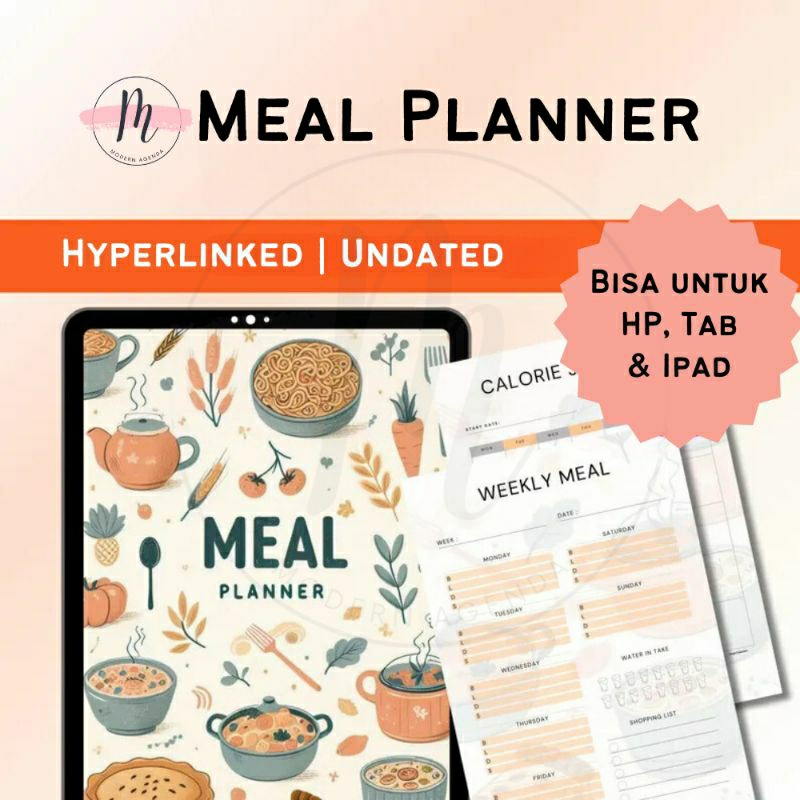 Jual Meal Planner Digital Planner untuk Android, Ipad, tab, Goodnotes ...