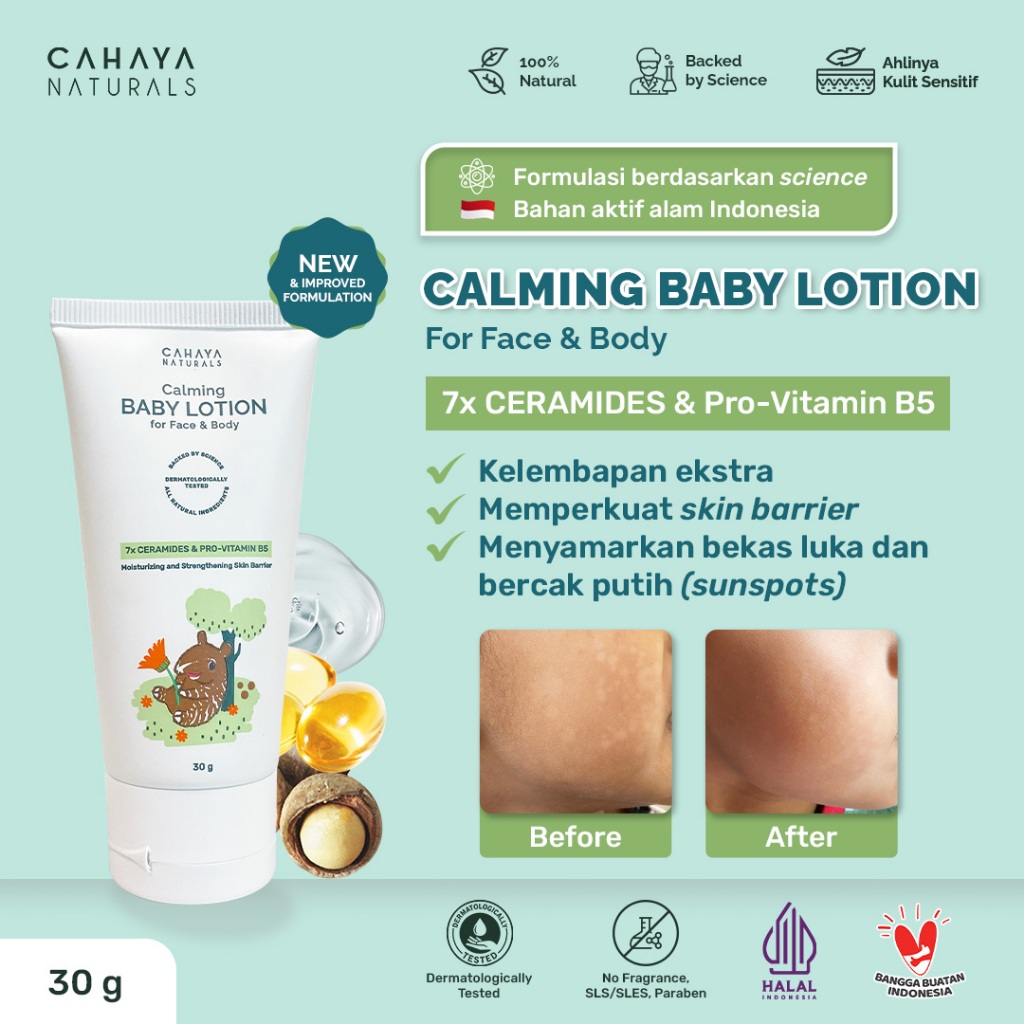 Jual Calming Baby Lotion (Sensitive Skin & Eczema) 30ml Cahaya Naturals ...