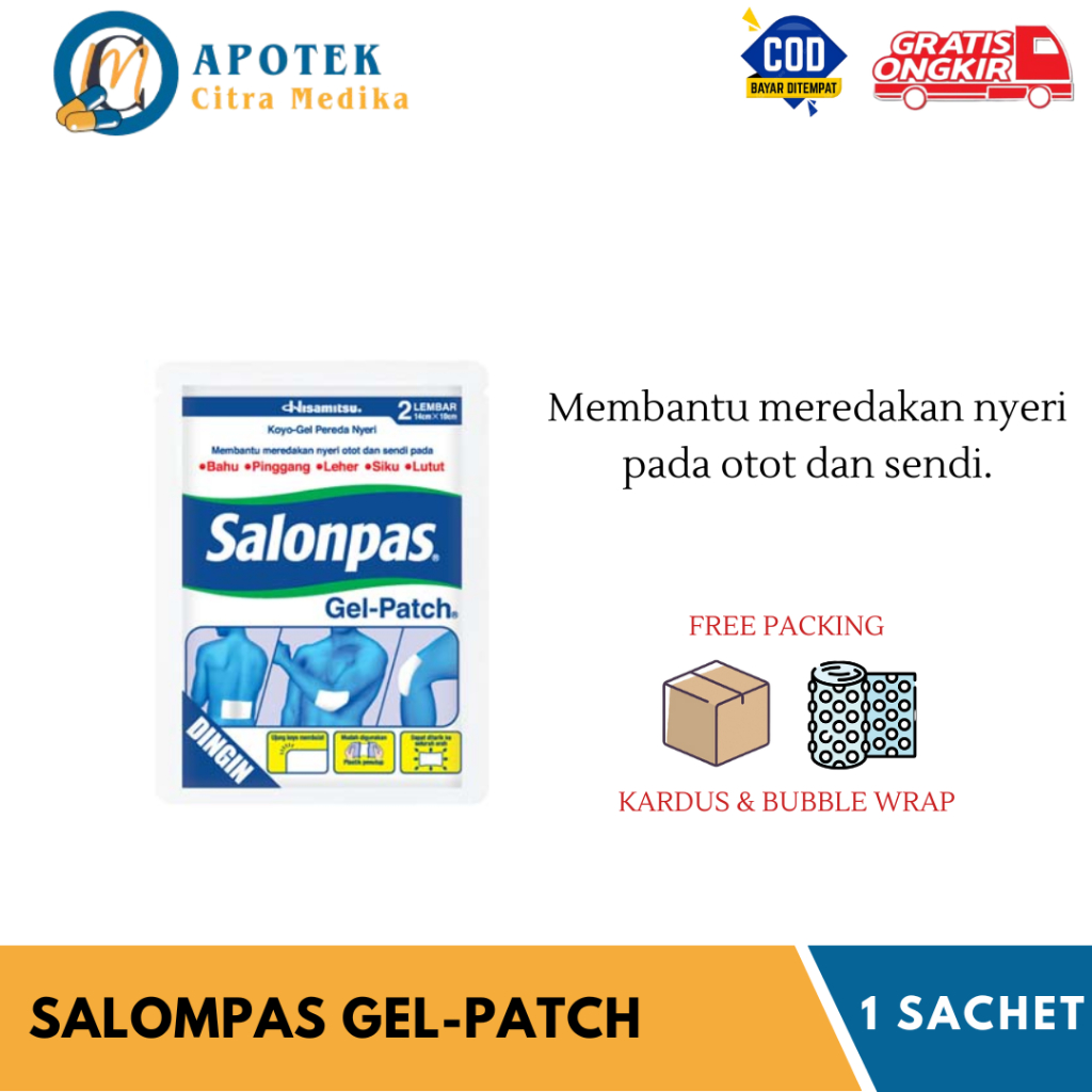 Jual Salonpas 𝐆𝐞𝐥 𝐏𝐚𝐭𝐜𝐡 - Meredakan Pegal Linu dan Nyeri Otot | Shopee ...