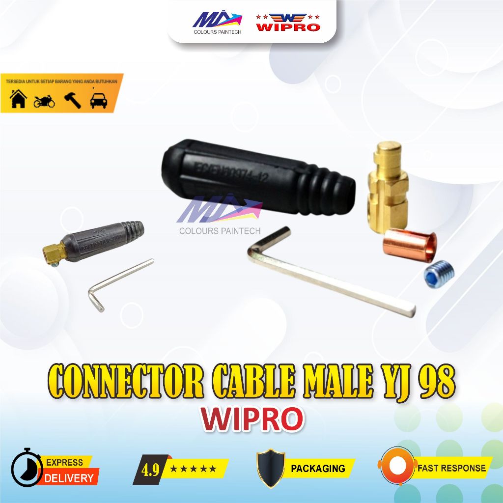 Jual WIPRO CONNECTOR CABLE MALE YJ98-10 KONEKTOR KABEL LAS | Shopee ...