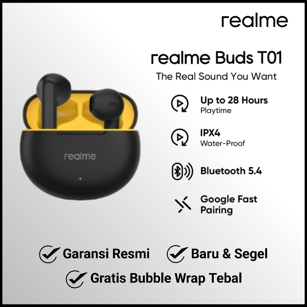 Jual Realme Buds T01 Garansi Resmi Original | Shopee Indonesia