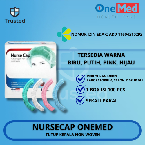 Jual Nurse Cap Onemed Nursecap Hairnet Penutup Kepala Non Woven Onemed ...