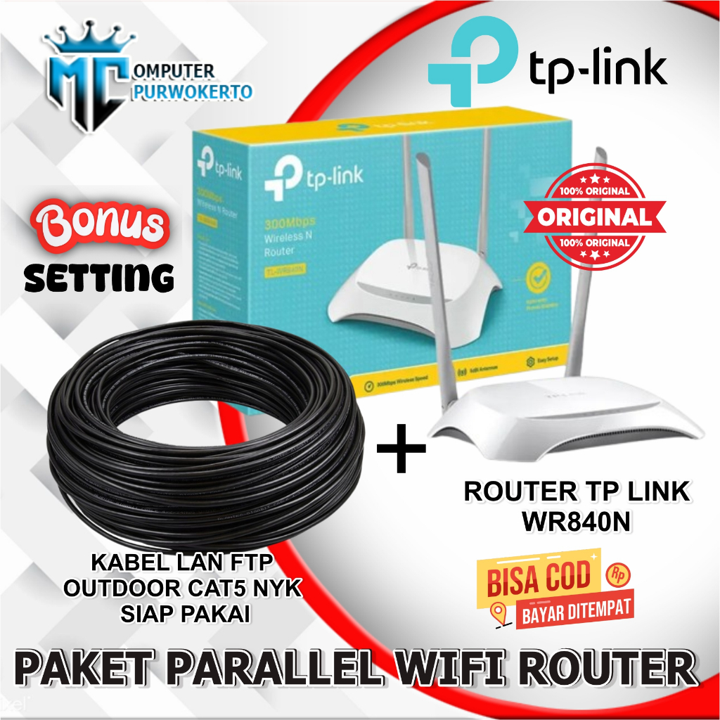 Jual Paket Parallel WiFi Access Point Router TP-Link TL-WR840N dan ...