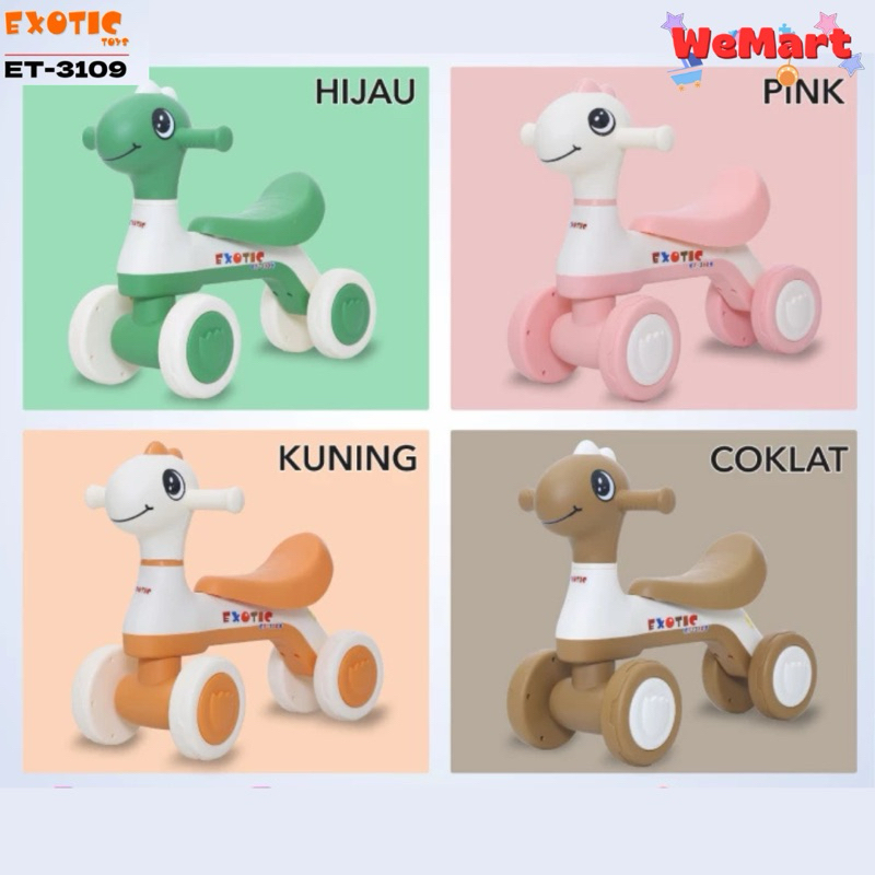 Jual BALANCE BIKE yukita / EXOTIC SEPEDA ANAK KARAKTER DINO | Shopee Indonesia