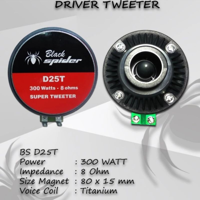 Jual DRIVER TWEETER BLACK SPIDER D25T 300 WATT ORIGINAL BLACKSPIDER D ...