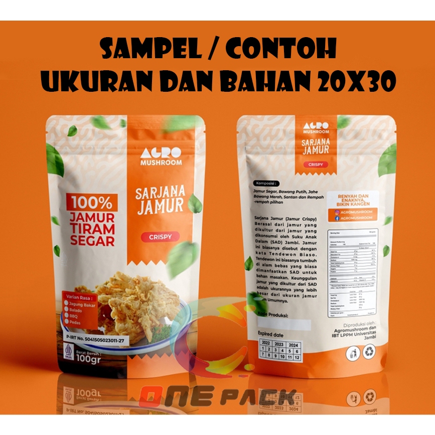 Jual CONTOH SAMPLE BAHAN & CEK UKURAN 20x30 STANDING POUCH SACHET ...