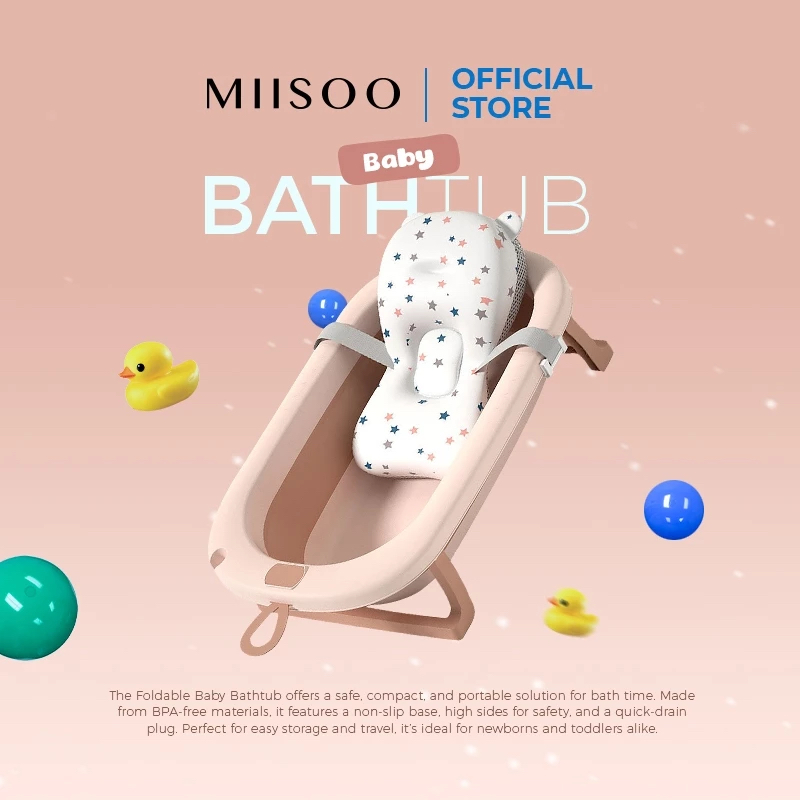 Jual MIISOO Bak Mandi Bayi Portable/Foldable Baby Bath Tub/Bak Mandi ...