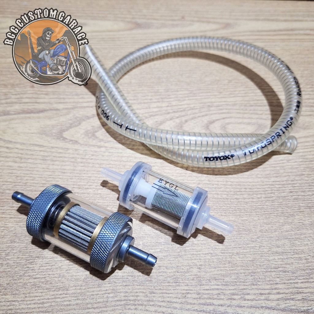Jual Filter Bensin Transparan CNC titanium . Filter bensin traansparan ...