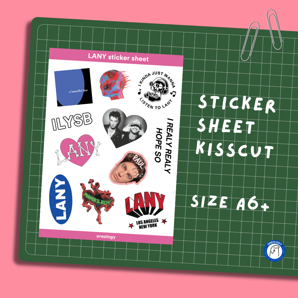 Jual LANY sticker sheet kisscut stiker vinyl glossy | Shopee Indonesia