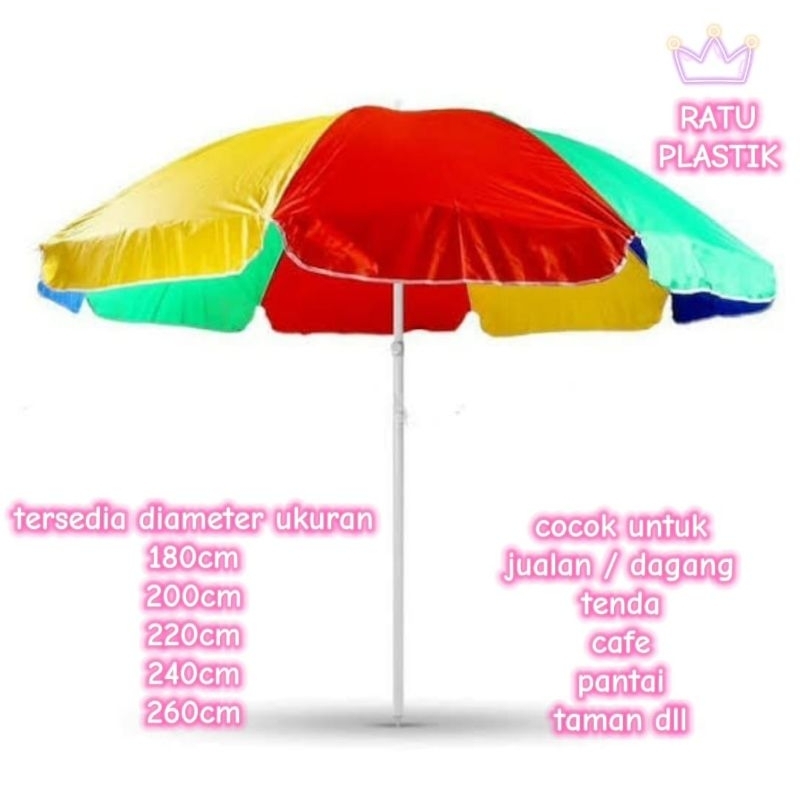Jual PAYUNG PELANGI Payung Jualan Payung Pantai Payung Jumbo Besar ...