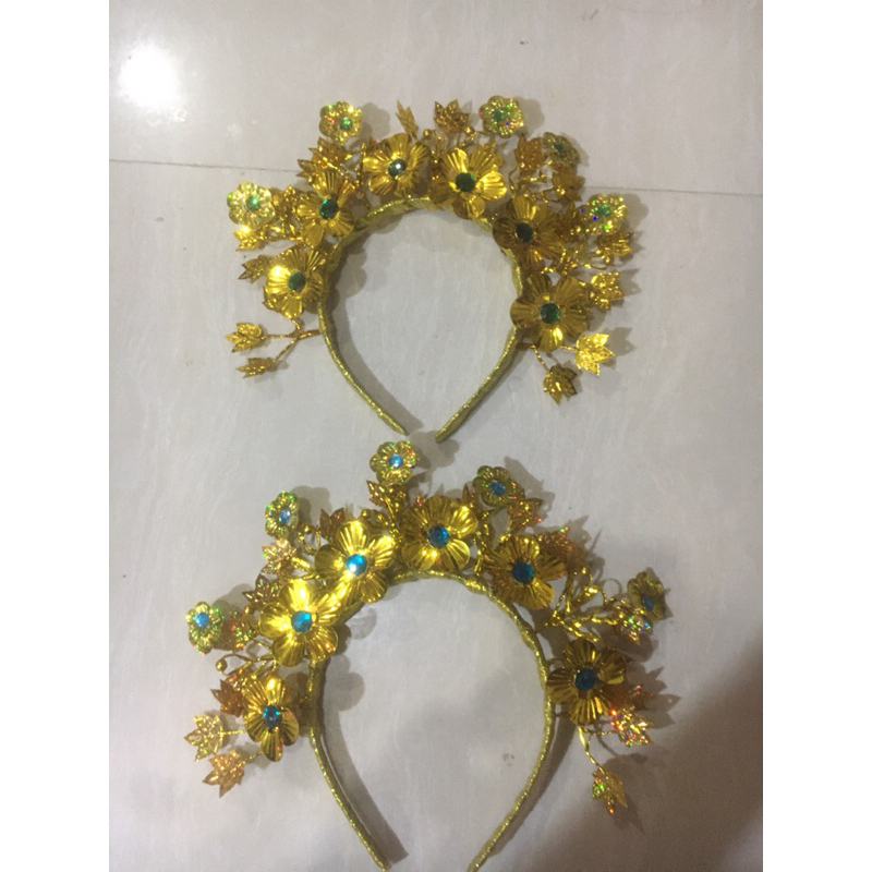 Jual mahkota bando bunga kamboja adat bali (kamboja emas) | Shopee ...