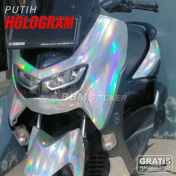 Jual Sticker skotlet hologram motor / mobil putih silver chrome pelangi ...