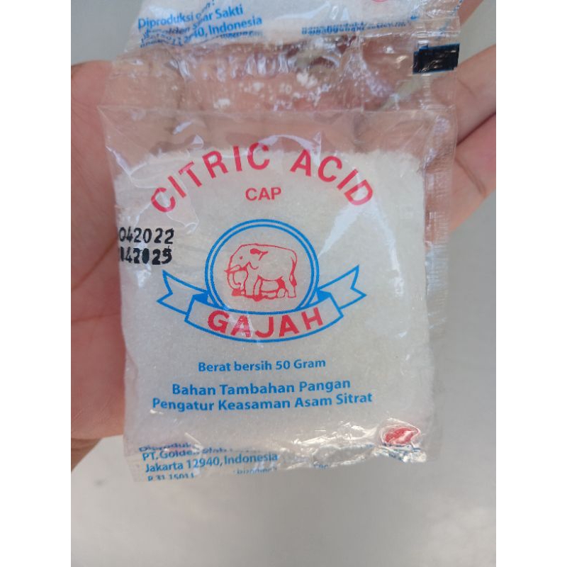 Jual Citric Acid Cap Gajah 50gr | Shopee Indonesia