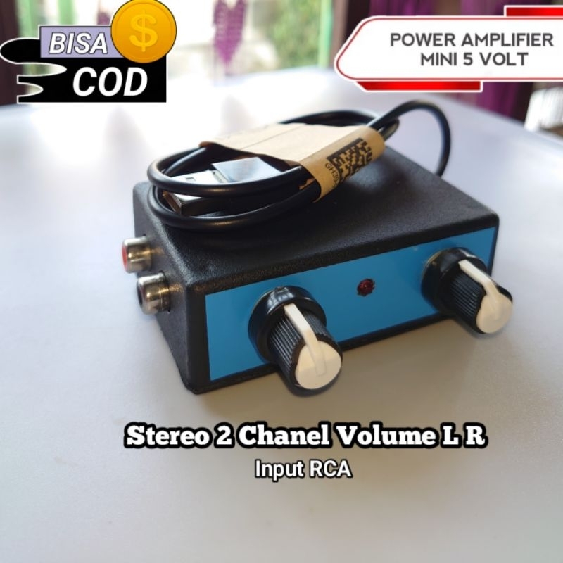 Jual Power Amplifier Mini 5 Volt Stereo Input RCA | Shopee Indonesia