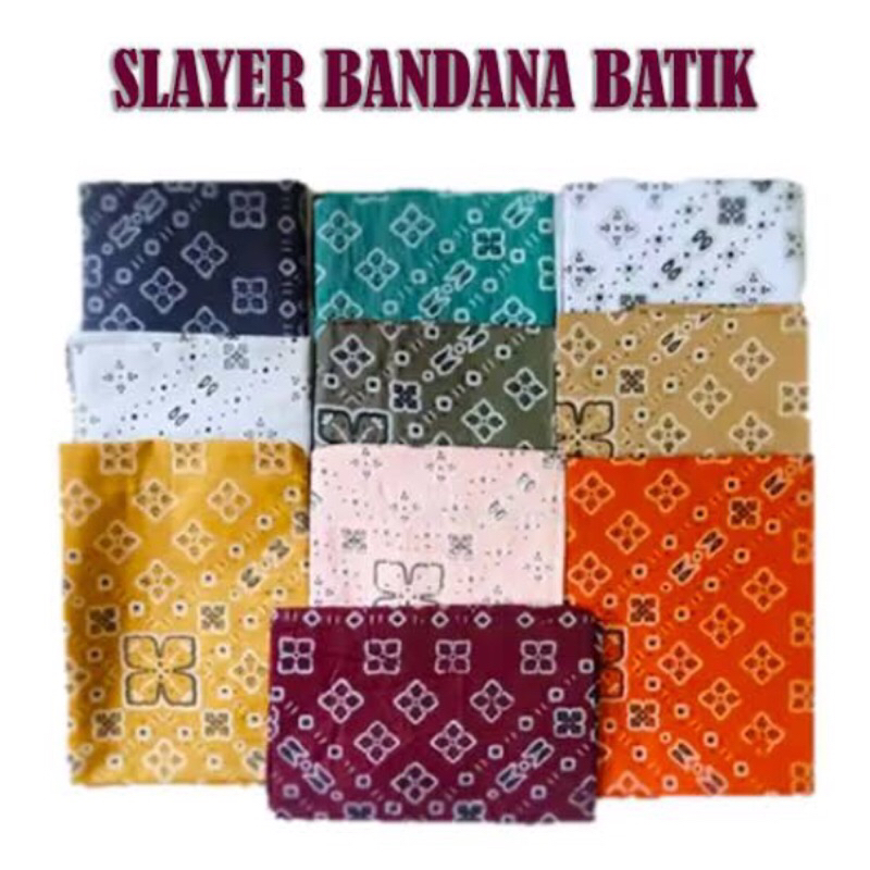 Jual SLAYER BANDANA SYAL MULTIFUNGSI #SLAYER MOTIF BATIK UKURAN 50X50cm ...