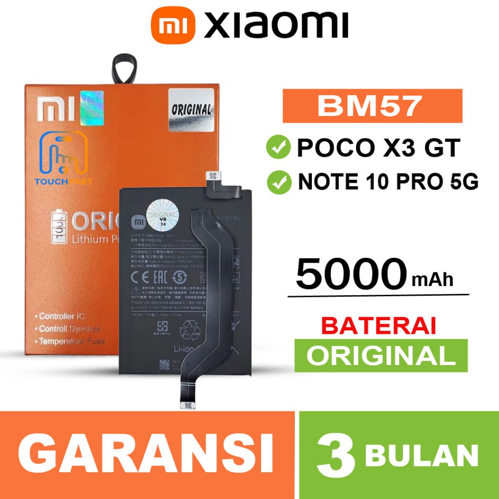 Jual BATERAI BATRE POCO X3 GT / REDMI NOTE 10 PRO 5G / BM57 ORIGINAL | Shopee Indonesia