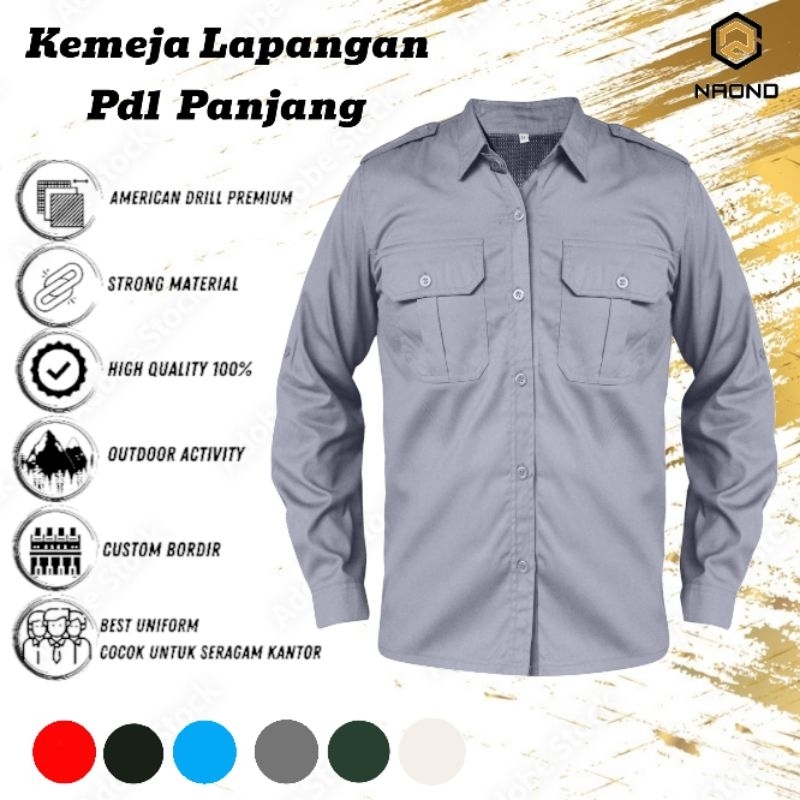Jual TERLARIS Kemeja Seragam kerja / Lapangan Outdoor American Drill ...
