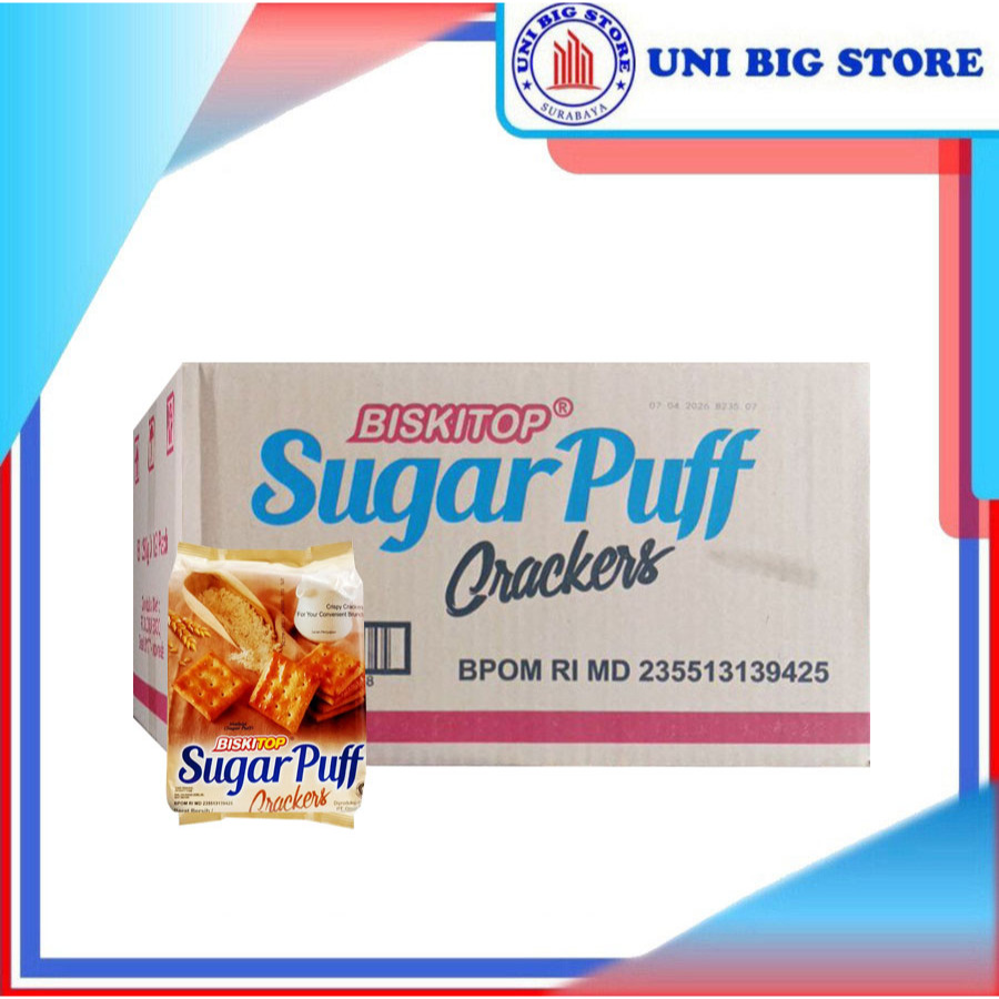 Jual Biskitop Sugar Puff Crackers 280 gr x 12 pcs DUS Kue Gabin Gaben ...