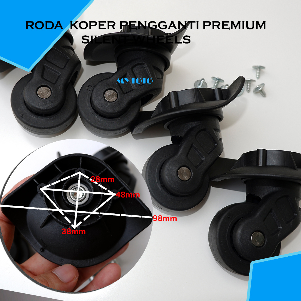 Jual RODA KOPER SINGLE WHEELS KUALITAS PREMIUM | 1 SET 4 PCS | 360 ...