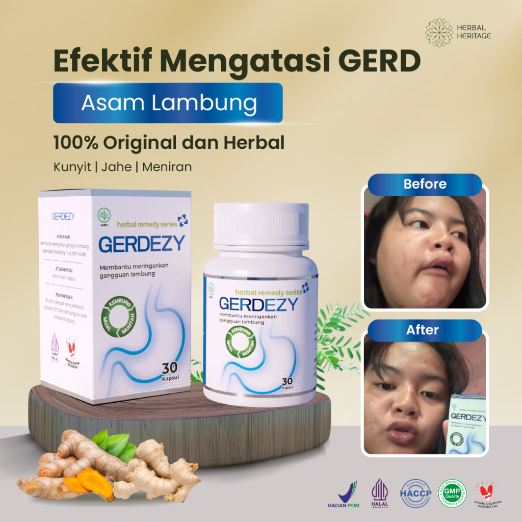 Jual GERDEZY isi 30 Kapsul Herbacore - Obat Asam Lambung Herbal Ampuh ...