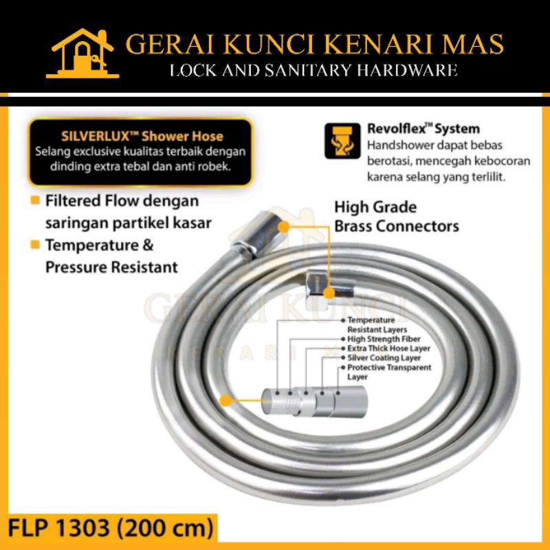 Jual PALOMA Flexible Hose Selang Handshower Slang Shower Silverlux ...