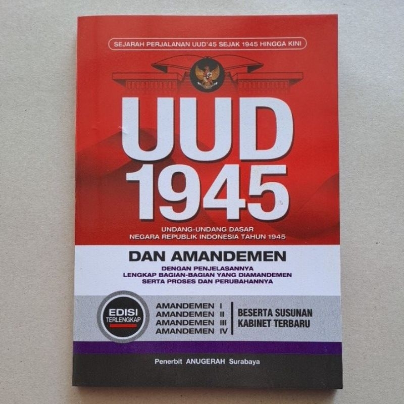Jual UUD 1945 Besar A5 dan Amandemen Beserta Susunan Kabinet Terbaru 2024-2029 | Shopee Indonesia