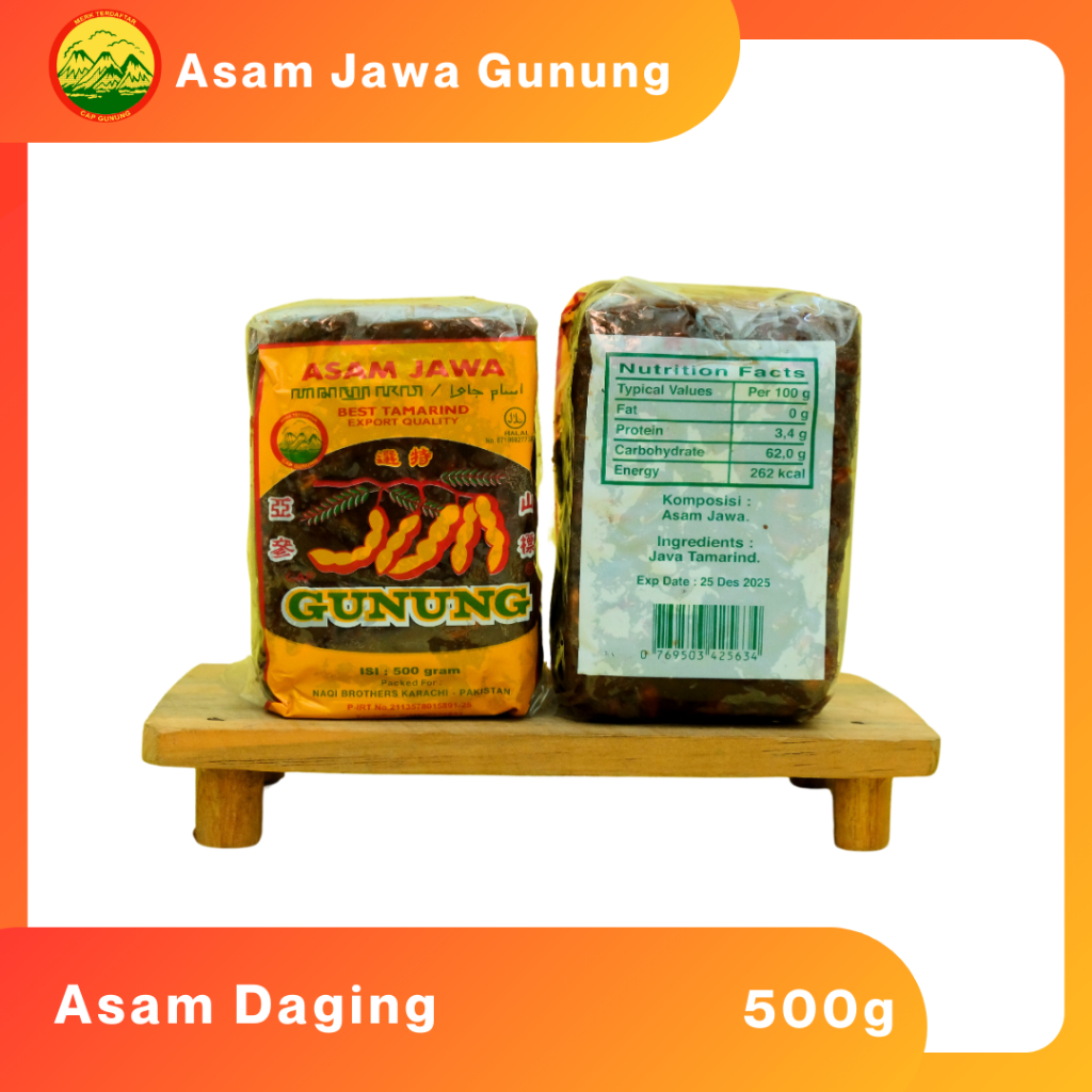 Jual Asam jawa tanpa biji Cap Gunung / DAGING asam madura 500gr ...