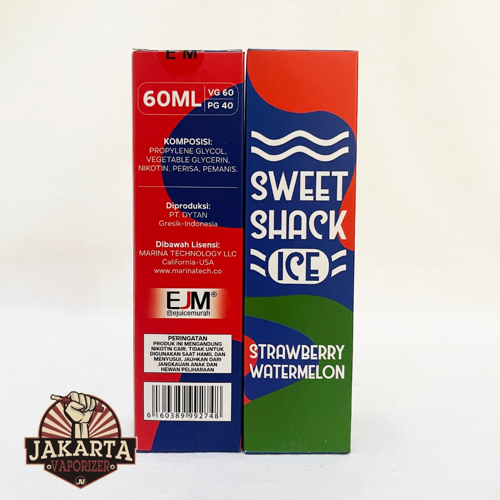 Jual [ICE] EJM SWEET SHACK ICE STRAWBERRY WATERMELON 60ML 3MG 6MG BY ...