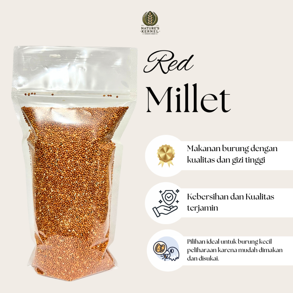 Jual Nature's Kernel - Pakan Burung// Millet Merah/Red Millet - 1kg ...